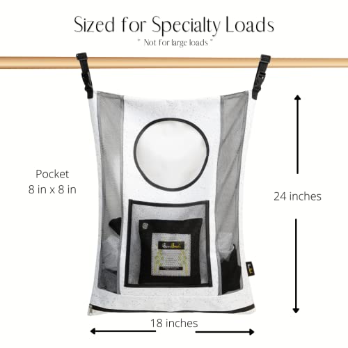 AIR PURIFYING & ODOR ELIMINATING Small Hamper for Specialty Loads - Hanging Laundry Hamper Bag - Nursery Hamper & Potty Training Kids Hamper - Hanging Hamper - Over the Door Laundry Hamper