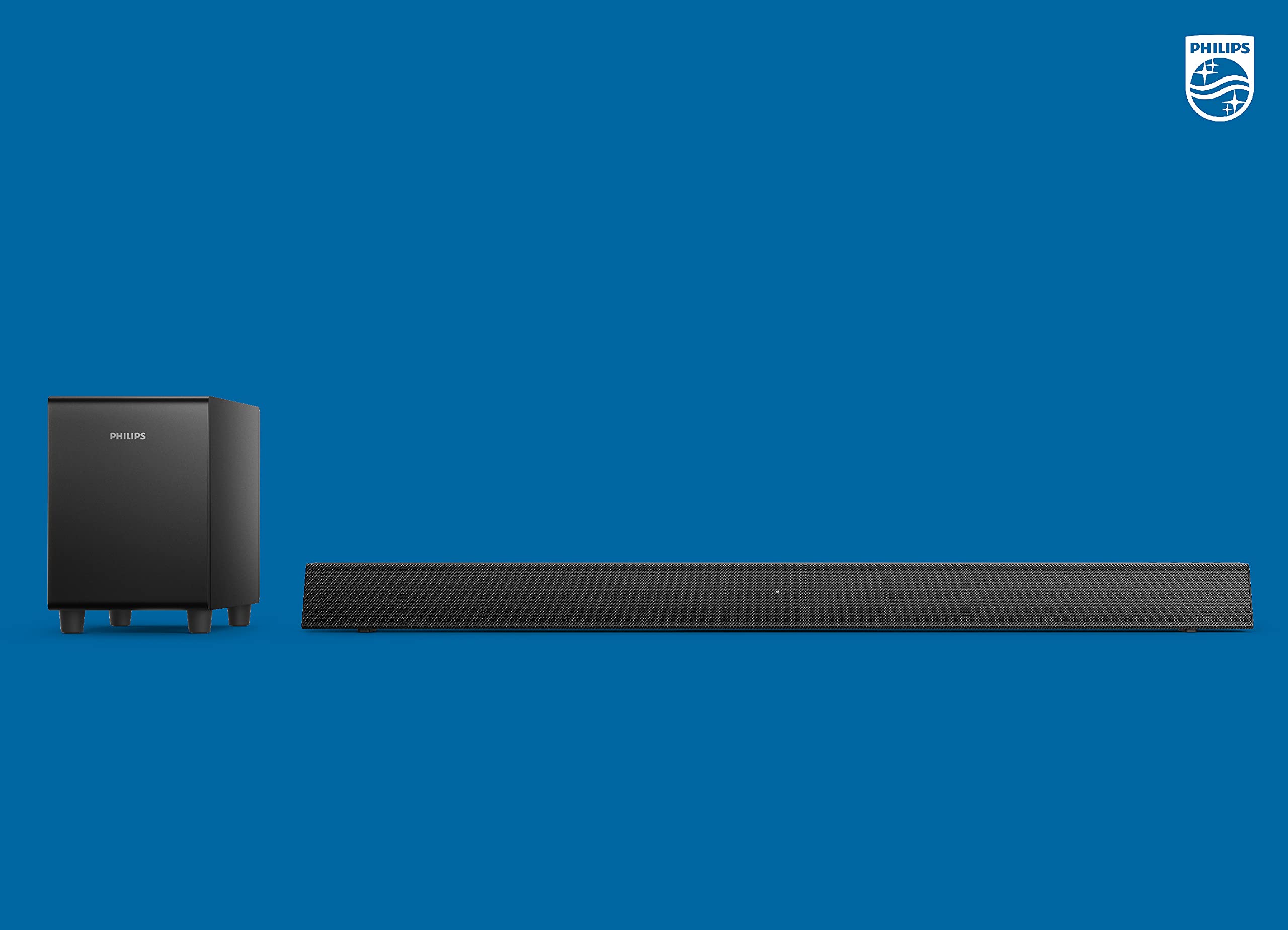 PHILIPS B5305 2.1 Soundbar Speaker with Wireless Subwoofer, Remote Control, Bluetooth Streaming and HDMI ARC (TAB5305) (Renewed)