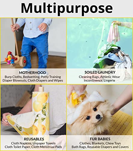 AIR PURIFYING & ODOR ELIMINATING Small Hamper for Specialty Loads - Hanging Laundry Hamper Bag - Nursery Hamper & Potty Training Kids Hamper - Hanging Hamper - Over the Door Laundry Hamper