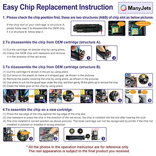 ManyJets 414X W2020X Compatible Toner Cartridge Replacement for HP 414A W2020A 414X W2020X Work with HP M479fdw M479fdn M454dw M454dn M479 M454 M479dw Printer (4-Pack,NO CHIP)