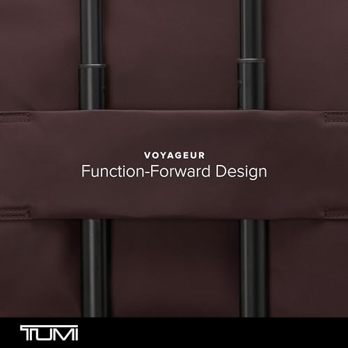 TUMI - Voyageur Valetta Large Tote - 15" Laptop Purse for Business, Travel - Stain, Water-Resistant - Crossbody Strap - Deep Plum