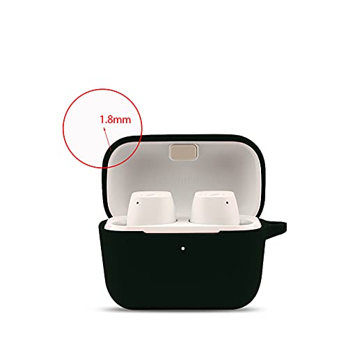 Case Cover Replacement for Sennheiser CX / CX 400BT True Wireless Earbuds, Silicone Protective Sleeve Skin ( Black) - LEFXMOPHY