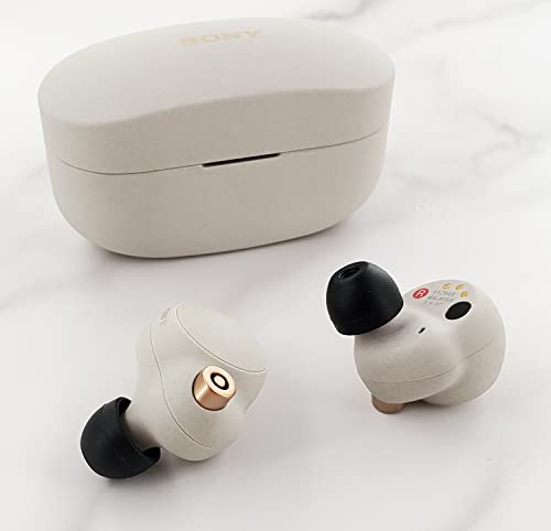 ALXCD Eartips Compatible with Sony WF-1000XM4 Earbuds, S/M/L 3 Pairs Soft Silicone Ear Tips Earbuds Tips, Compatible with Sony WF-1000XM4 Silicon Tips XM4 3 Pairs, SML, Black