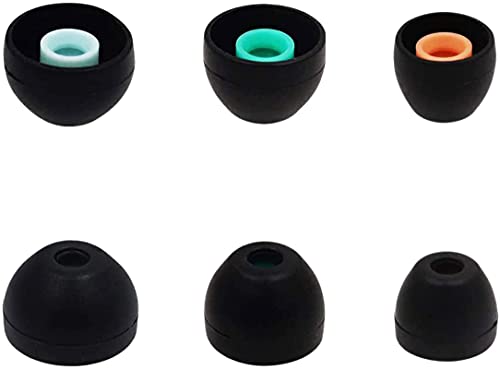ALXCD Eartips Compatible with Sony WF-1000XM4 Earbuds, S/M/L 3 Pairs Soft Silicone Ear Tips Earbuds Tips, Compatible with Sony WF-1000XM4 Silicon Tips XM4 3 Pairs, SML, Black