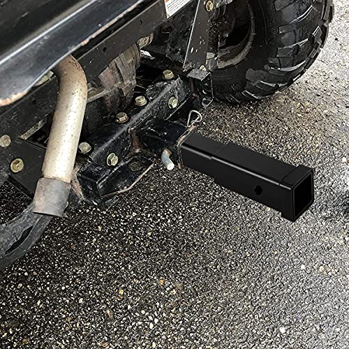 VaygWay Trailer Hitch Receiver Tube Extender – Tube Extenders for 2” Receiver + 7” Length- Heavy Duty 3500 Lbs GTW Pin and Clip (1 Pack)