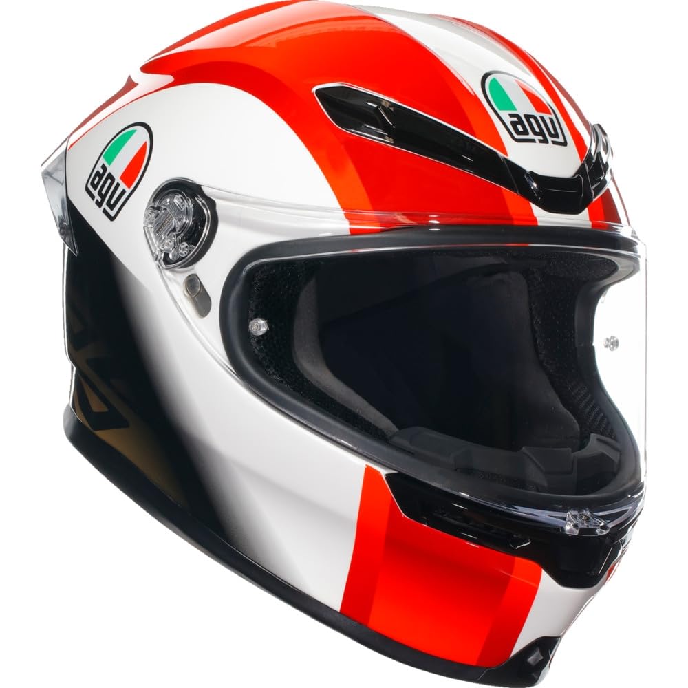 AGV K6 S Sic58 Motorcycle Helmet White/Red SM