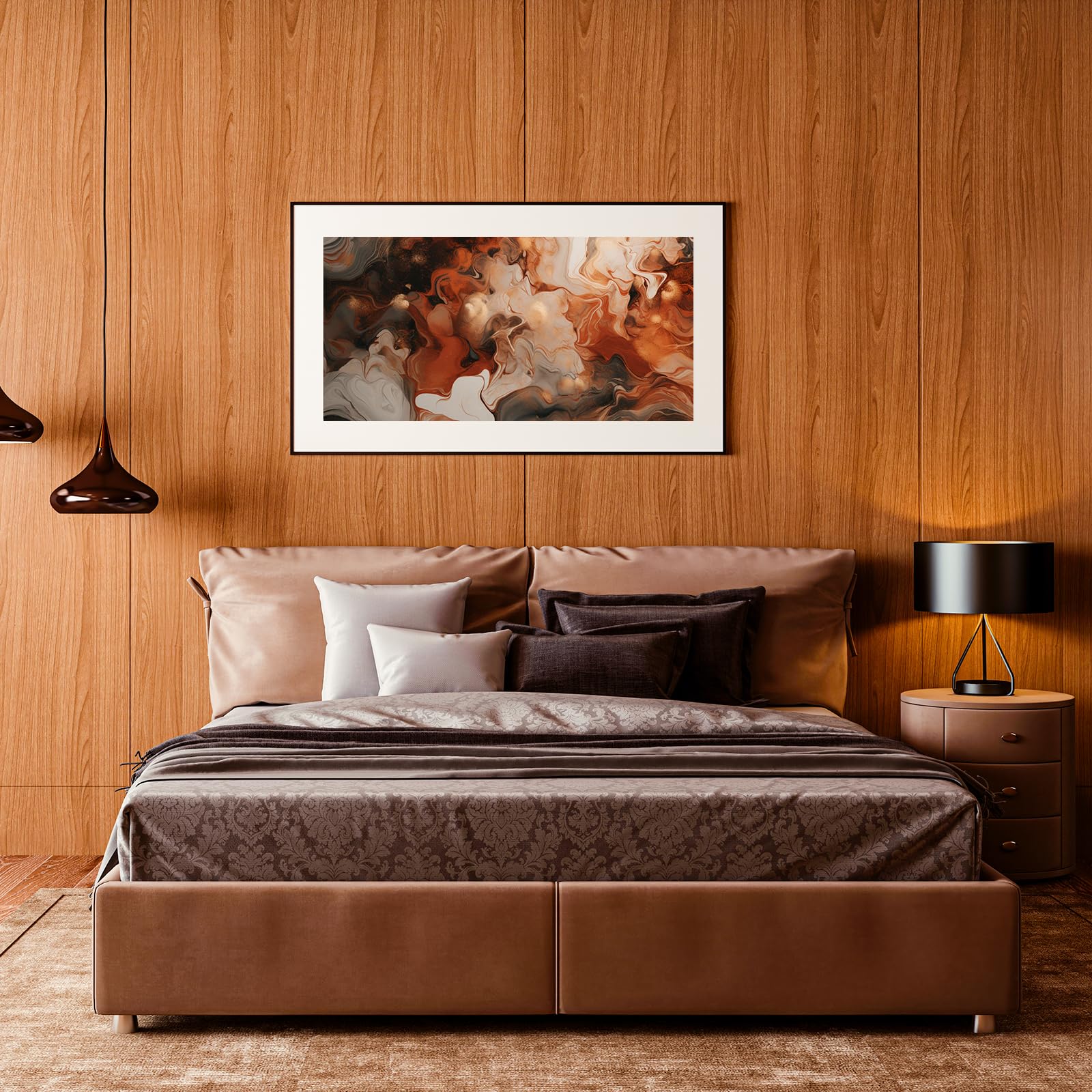 HATOKU 17.7" x 355" Brown Wood Peel and Stick Wallpaper, Contact Paper for Cabinets PVC Self Adhesive Wallpaper for Desk Drawer Shelf Liner
