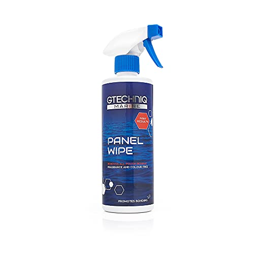 Gtechniq - Marine Panel Wipe - Easily Remove All Polish Residue from Boat's Paintwork; Prepare Panels for Application of Chemically Bonding Coatings; Leaves Decontaminated Surface (500 milliliters)