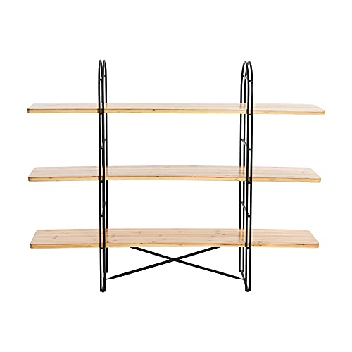 Main + Mesa Eitri Wood and Metal Adjustable Shelving Unit, Nordic Fir