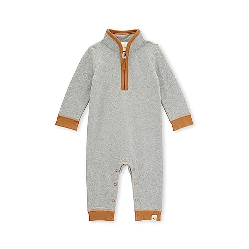 Burt's Bees Baby baby-boys Romper Jumpsuit, 100% Organic Cotton One-piece Short Sleeve Shortall, Long Sleeve Coverall