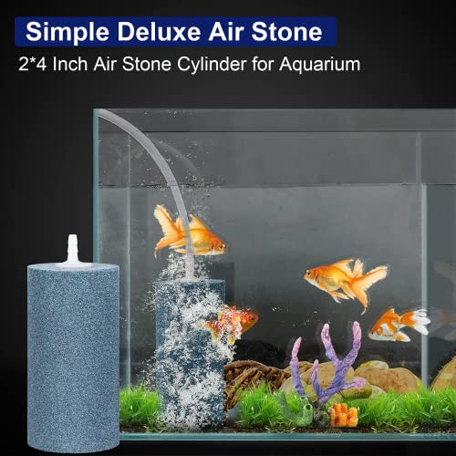 Simple Deluxe 4 X 2 Inch Large Air Stone Cylinder for Fish & Plant in Aquarium and Hydroponics Air Pump, 10 Pack