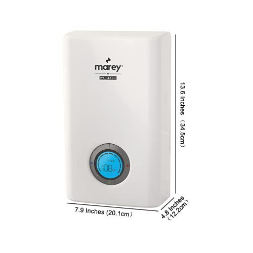 MAREY Power Pak 12 kW Electric Tankless Water Heater, White, Small