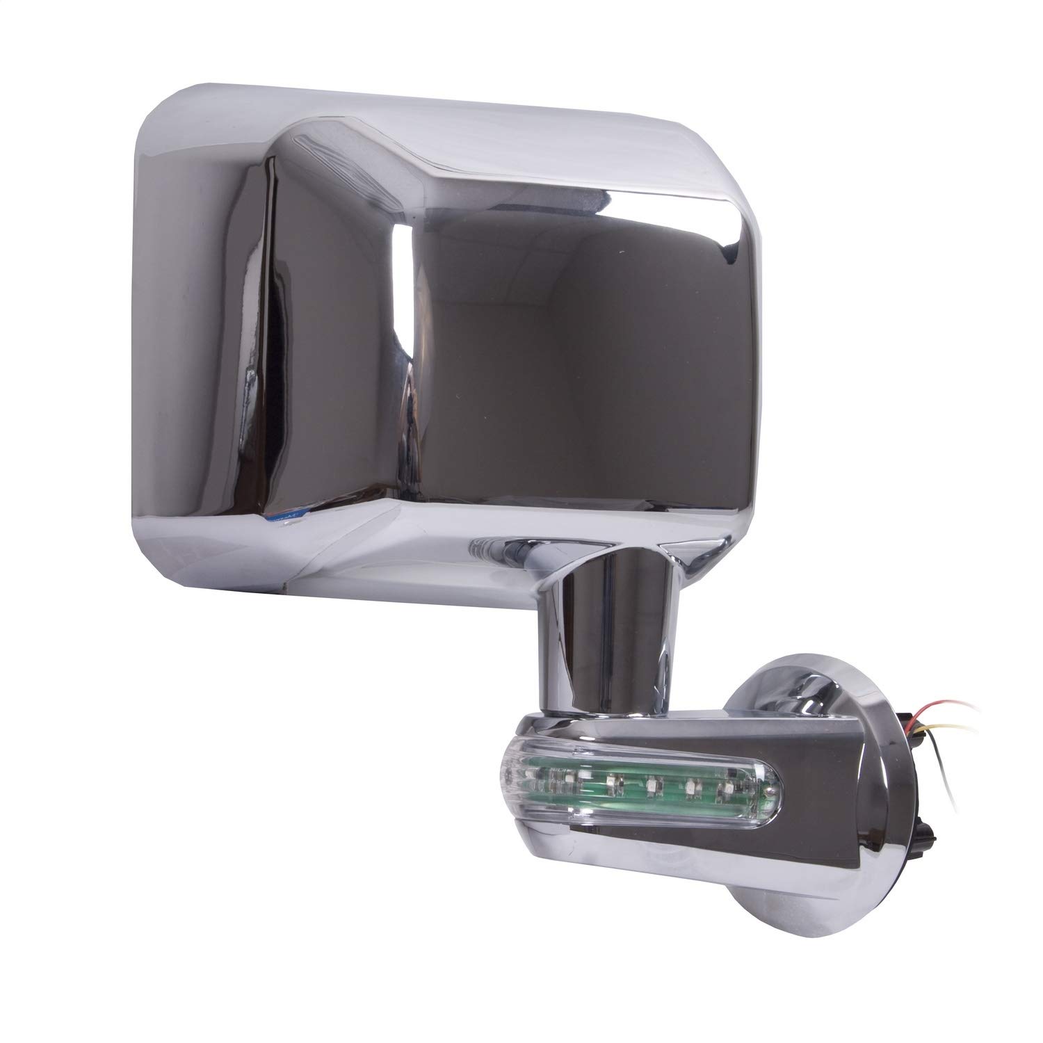 Rugged Ridge 11010.14 Door Mirror, Right, LED Turn Signal, Chrome; 07-18 Jeep Wrangler JK