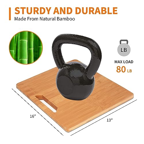 Appliance Slider, Bamboo Sliding Tray for Coffee Maker & Heavy Kitchen Appliances, Under Cabinet Countertop Appliance Sliding Rolling Tray with Smooth Rolling Wheels 16”X13”