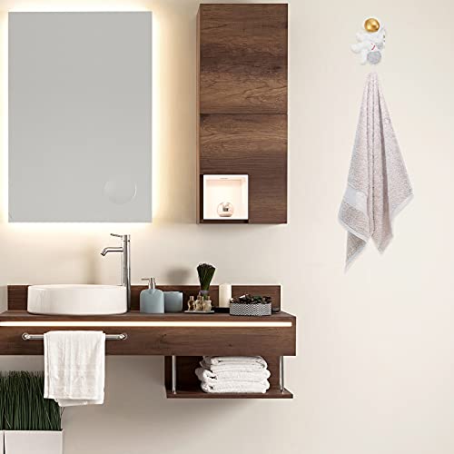 IMIKEYA 2Pcs Wall Hooks Self Adhesive Astronaut Shape Entryway Coat Hook Clothes Hanger for Bedroom Mudroom Bathroom Kitchen Jackets Hats Robes Towels