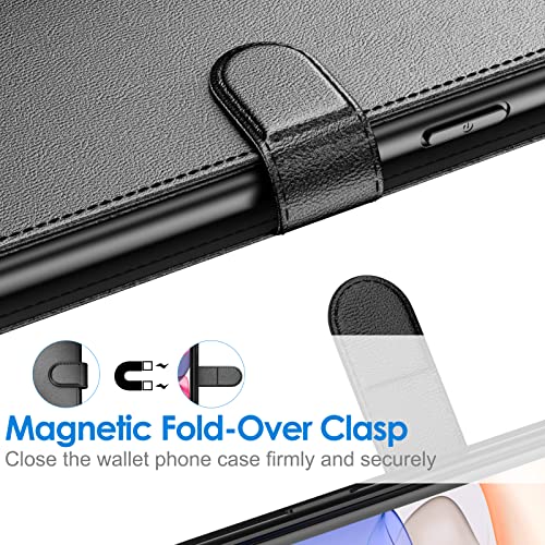 JETech Wallet Case for iPhone 11 6.1-Inch, Shockproof PU Leather Magnetic Flip Cover with Card Holder and Stand Feature (Black)