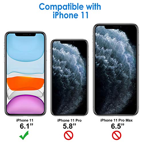 JETech Wallet Case for iPhone 11 6.1-Inch, Shockproof PU Leather Magnetic Flip Cover with Card Holder and Stand Feature (Black)