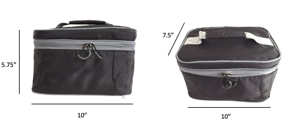 Lunch box great insulated, bag cooler, for men-women, thermal reusable, leakproof, black