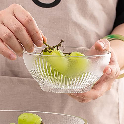 ZEAYEA Set of 12 Glass Bowls, 5 Inch Small Glass Salad Bowls, 11 oz Prep Serving Bowls, Stackable Dessert Candy Bowls for Kitchen Prep, Fruit, Ice Cream, Cereal, Snack, Dips, Nut, Dishwasher Safe