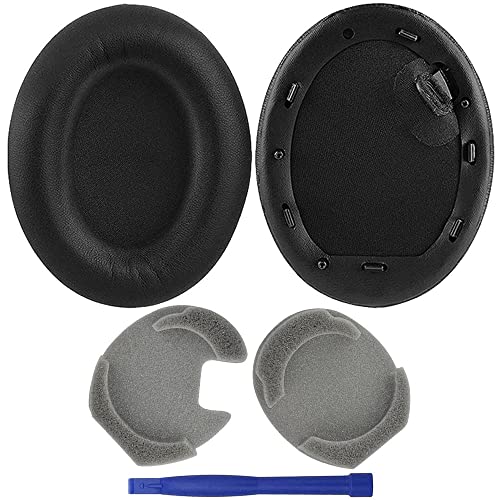 WH-1000XM4 Ear Pads for Sony Headphones, BUTIAO Replacement Earpads Ear Cups Cushion Muffs Repair Parts for Sony WH 1000XM4 Over-Ear Headphones with Protein Leather Noise Isolation Memory Foam - Black