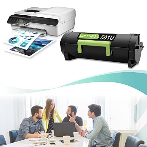 GREENBOX Remanufactured 501U High-Yield Toner Cartridge Replacement for Lexmark 50F1U00 501U for MS610dn MS610 MS510 MS510dn MS610de MS610dtn MS610dte Printer (20,000 Pages, Black, 1-Pack)