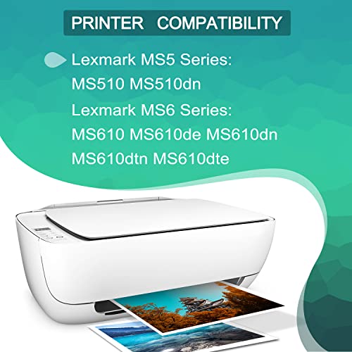GREENBOX Remanufactured 501U High-Yield Toner Cartridge Replacement for Lexmark 50F1U00 501U for MS610dn MS610 MS510 MS510dn MS610de MS610dtn MS610dte Printer (20,000 Pages, Black, 1-Pack)
