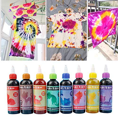 Textile Paints, Fabric DIY, Harmless Tie Dye Kit, Skin Safe Dye, Machine Washable Dyes, Clothing Accessories Decorating(Size:5 Set)