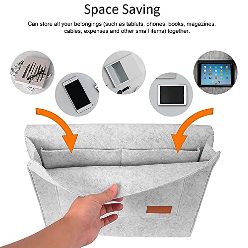 Eulbevoli Bedside Storage Organizer, Large‑Capacity Bedside Hanging Holder for Dormitory Rooms for Families