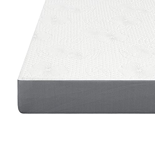Olee Sleep 6 Inch Ventilated Gel Infused Memory Foam Mattress, CertiPUR-US® Certified, Gray, Full