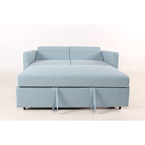 Kingway Furniture Bhrampton Microfiber Sleeper Sofa in Light Blue