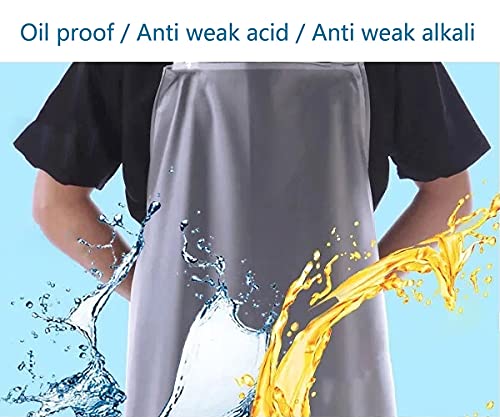 Kvimvty Unisex 47 x 27.5 inches Heavy Duty Transparent PVC Waterproof Apron, Keeps You Clean and Dry When Dishes Washing Kitchen Cooking, Clear, over 15 years old