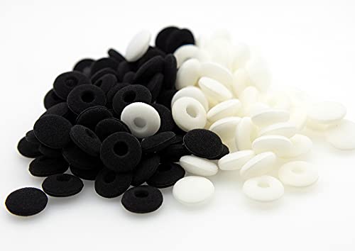 FAAEAL 15 Pairs Replacement Ear Tips for Ear Buds Headsets Earphones Accessories,Soft Foam Earbuds Eartips,Earpads Ear Bud Pad Cushions Replace Sponge Covers for Diameter 15mm-20mm Headphones(Black)