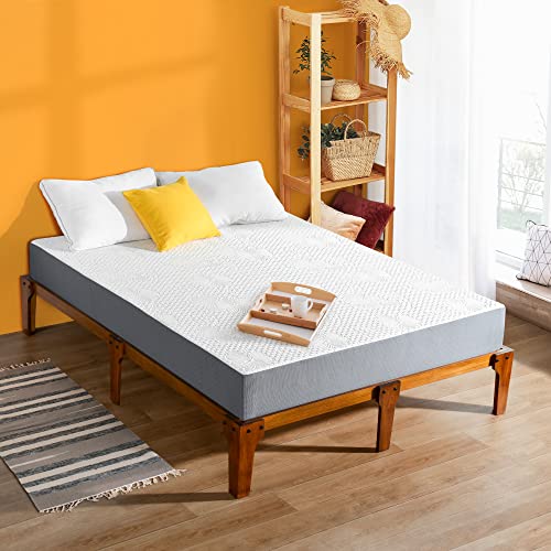 Olee Sleep 6 Inch Ventilated Gel Infused Memory Foam Mattress, CertiPUR-US® Certified, Gray, Full