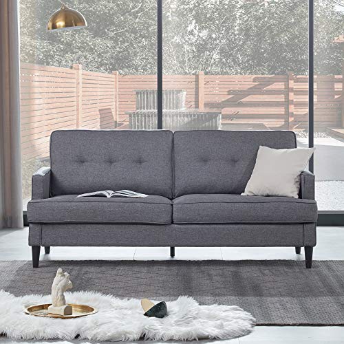 71" Modern Design Couch Soft Linen Upholstery Loveseat for Compact Living Space, Apartment, Dorm.
