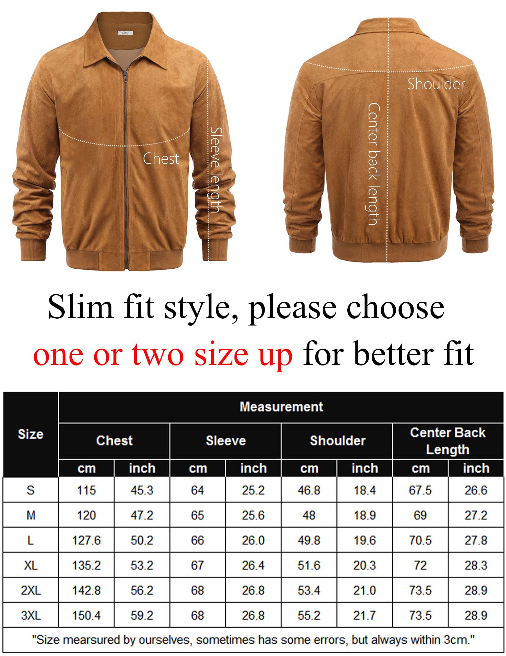 COOFANDY Men's Faux Suede Jacket Lightweight Softshell Flight Bomber Jacket