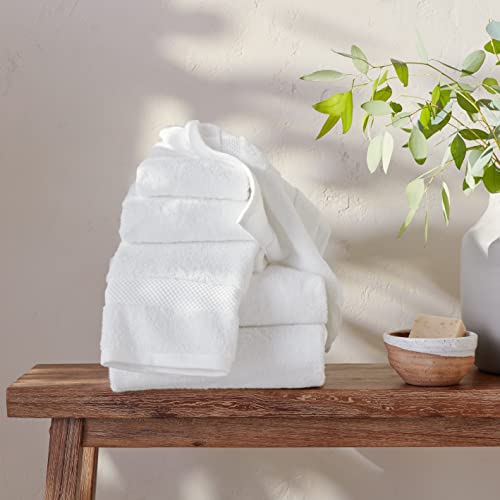 Amazon Aware 100% Organic Cotton Plush Bath Towels - 6-Piece Set, Taupe