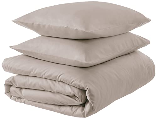 Amazon Aware 100% Organic Cotton 300 Thread Count Duvet Cover Set - Taupe, King