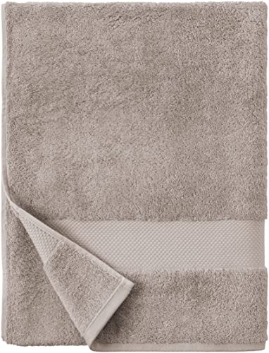 Amazon Aware 100% Organic Cotton Plush Bath Towels - 6-Piece Set, Taupe