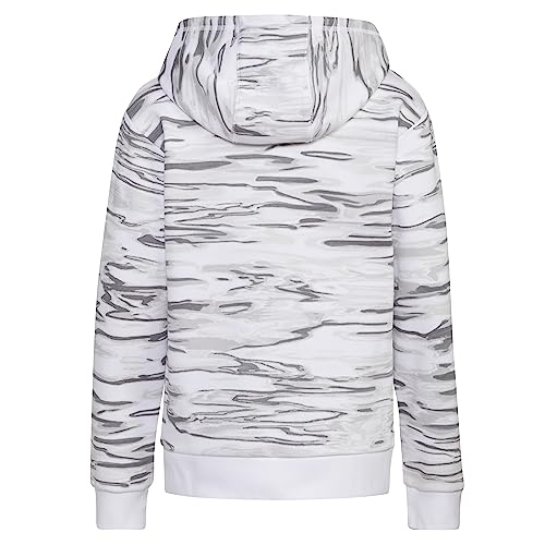 adidas Boys' Long Sleeve Camo Print Hoodie, White (New)
