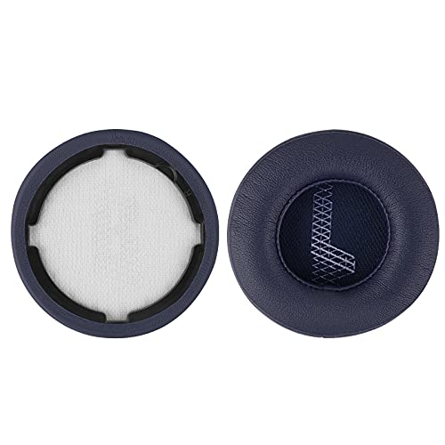 Geekria QuickFit Protein Leather Replacement Ear Pads for JBL Live 400BT Headphones Earpads, Headset Ear Cushion Repair Parts (Blue)