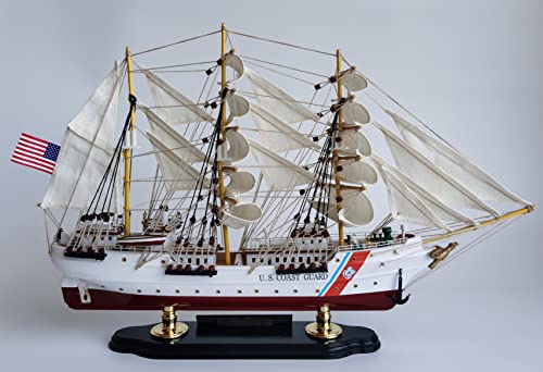 SAILINGSTORY Wooden Model Ship US Coast Guard Eagle Barque Ship Model Sailboat Decor USCG 1936 Replica Medium