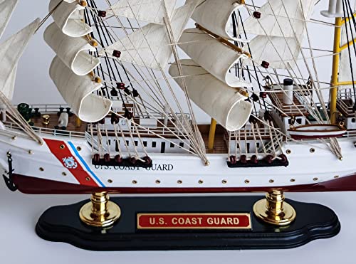 SAILINGSTORY Wooden Model Ship US Coast Guard Eagle Barque Ship Model Sailboat Decor USCG 1936 Replica Medium