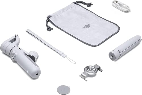 DJI OM 5 Smartphone Gimbal Stabilizer, 3-Axis Phone Gimbal, Built-In Extension Rod, Portable and Foldable, Android and iPhone Gimbal with ShotGuides, Vlogging Stabilizer, YouTube TikTok Video, Gray