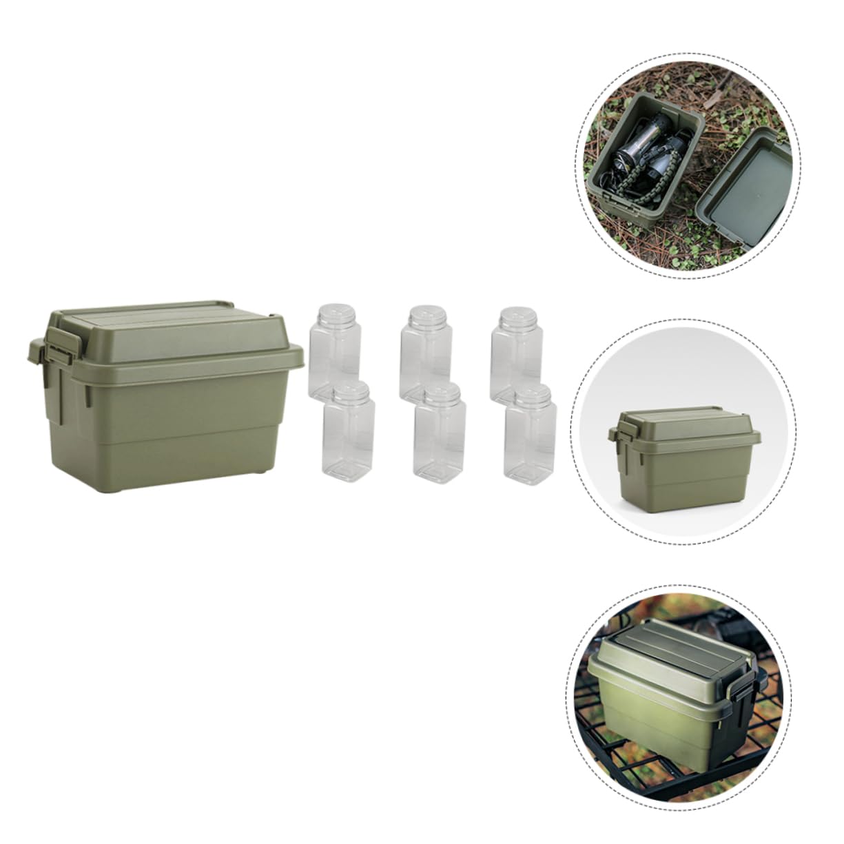 Unomor 1 Set grill spices mini condiment bottles mini containers camping spices bbq spices grilling spices portable seasoning container camping jars plastic barbecue Accessories travel