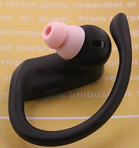 ALXCD Eartips Silicone Earbuds Tips Set Compatible with Powerbeats Pro, 4 Pairs S/M/L/D 4 Sizes Soft Silicone Ear Buds Tips Ear Tips, Compatible with Powerbeats Pro PB Pro 4 Pairs Cloud Pink