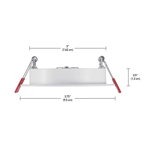 Globe Electric 50466 Wi-Fi Smart 3" Ultra Slim LED Recessed Lighting Kit 2-Pack, No Hub Required, Voice Activated, 7 W, Multicolor Changing RGB, Tunable White 2000K - 5000K, 390 Lumens, Wet Rated