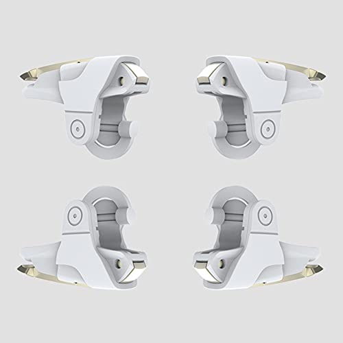 Washranp 2pcs Phone Gaming Triggers Second-Generation Chicken King Mini Metal Physical Button Free Fire Shooting Aim Key Controller Gamepads for Smart Phone White