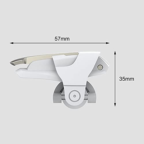 Washranp 2pcs Phone Gaming Triggers Second-Generation Chicken King Mini Metal Physical Button Free Fire Shooting Aim Key Controller Gamepads for Smart Phone White