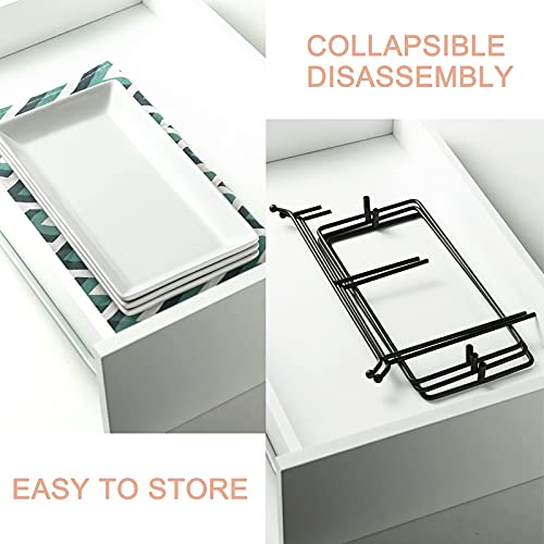 Gomakren 3 Tier Serving Trays Stand Porcelain Serving Platters 12 Inch White Serving Plates Dinner Platters for Appetizer Snack Fruit Cup Cake Server Tray Display Serving Dishes for Entertaining