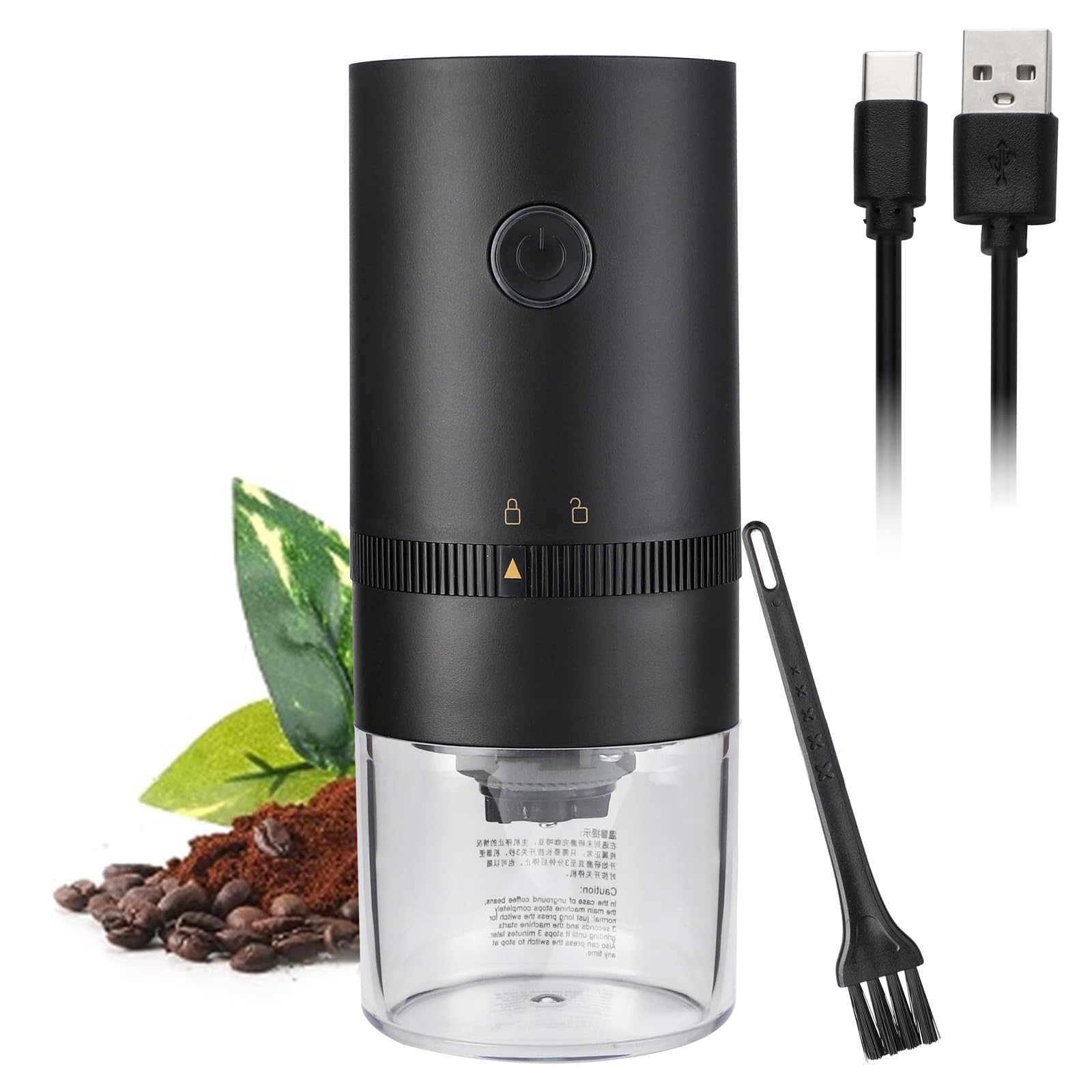 Portable Burr Coffee Grinder Small - Coffee Bean Grinder Electric with Multi Grind Settings for French Press, Cold Brew, Moka Pot, Pour-Over, Espresso Machine